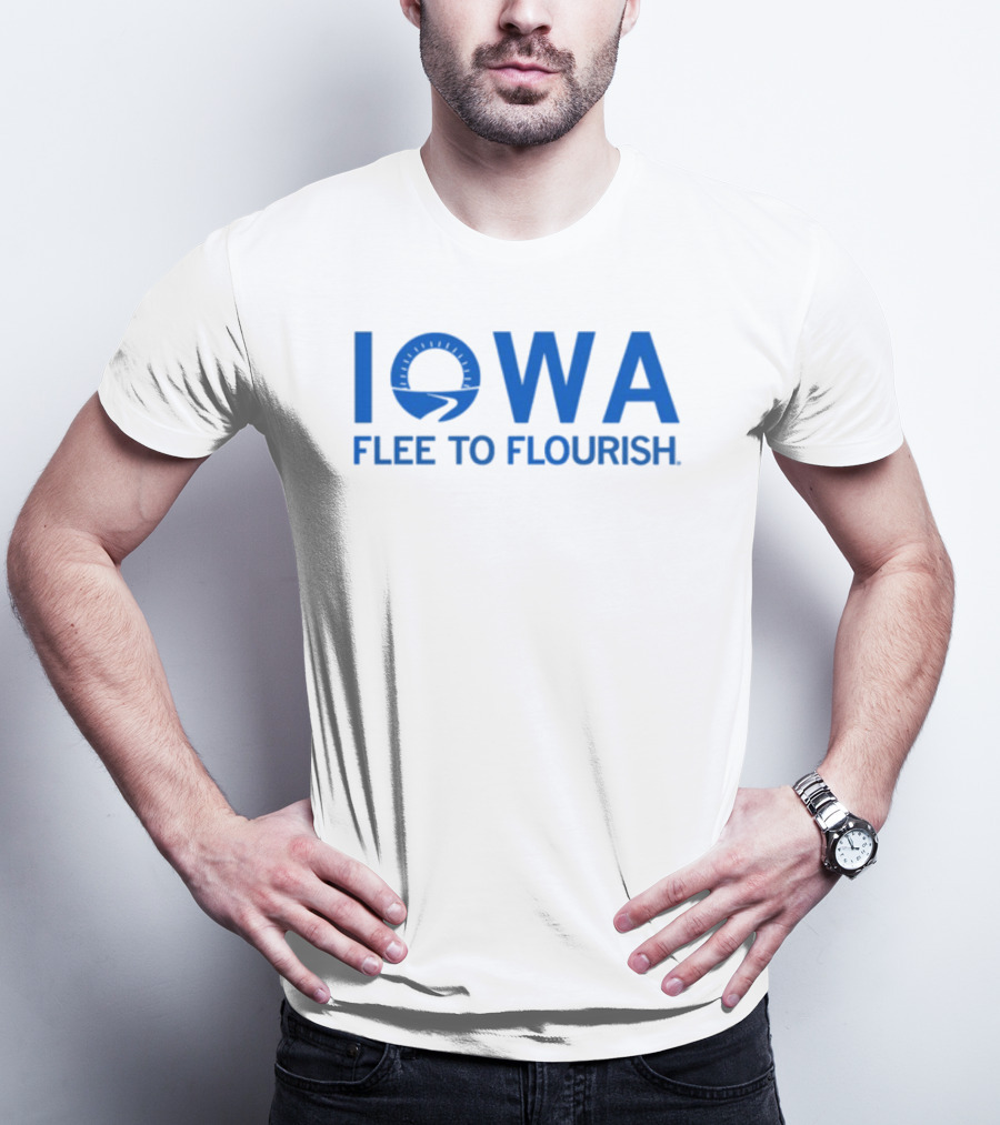 Iowa Flee To Flourish Blue Raygun T-Shirt