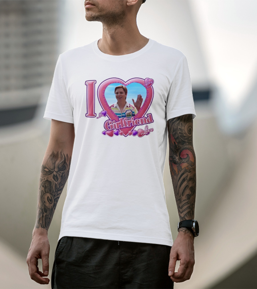 I Love My Girlfriend Heart Frame Love T-Shirt