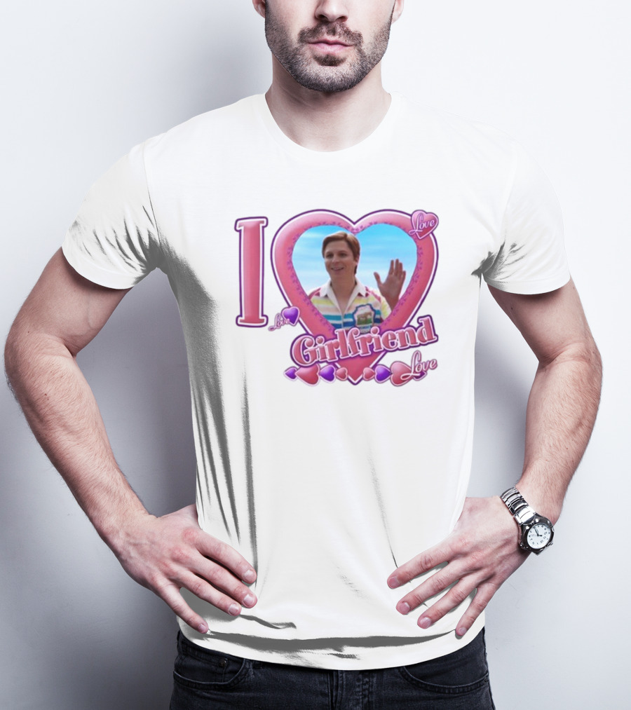 I Love My Girlfriend Heart Frame Love T-Shirt