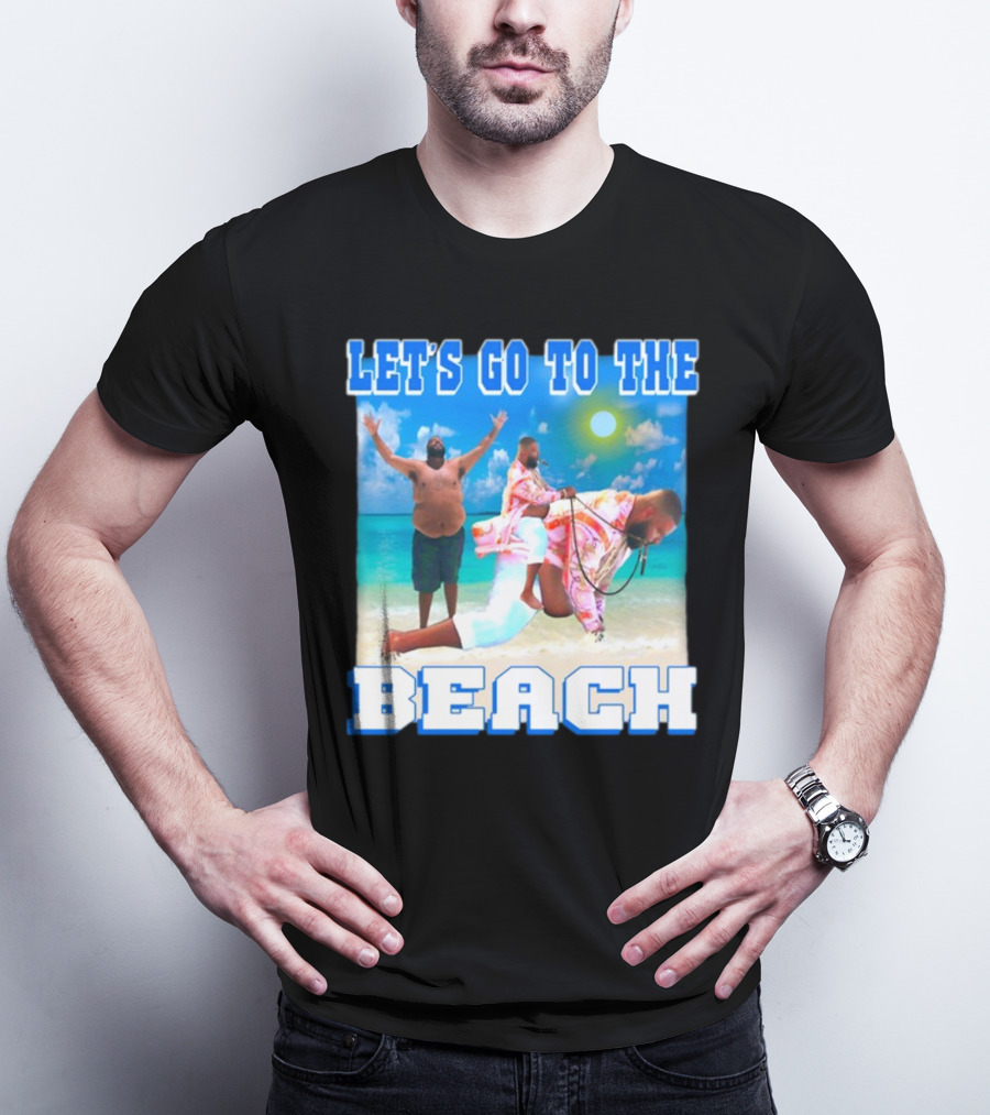 LET'S GO TO THE BEACH DJ KHALED BEACH SCENE WITH FLOATING AND JOYFUL POSE T-Shirt