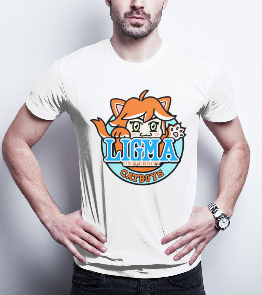 Ligma University Catboys Anime Style Mascot T-Shirt