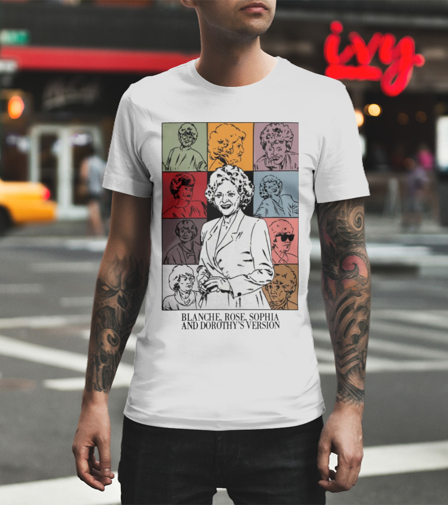 Blanche Rose Sophia Dorothy's Version Pop Art Portraits T-Shirt
