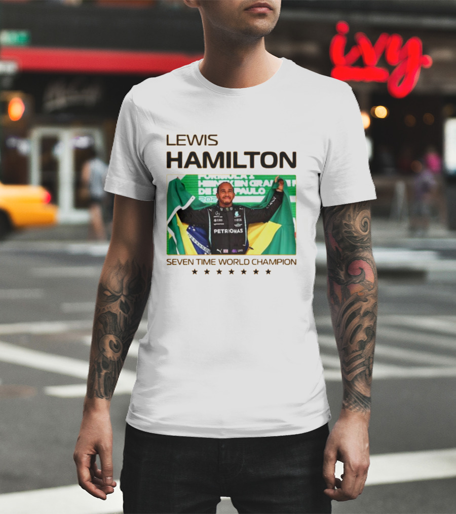 Lewis Hamilton Seven Time World Champion São Paulo Grand Prix T-Shirt