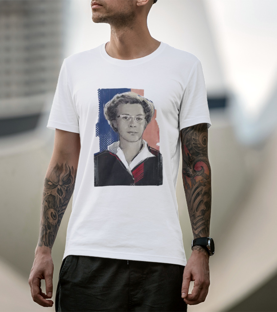 Milada Horáková Portrait With Blue T-Shirt