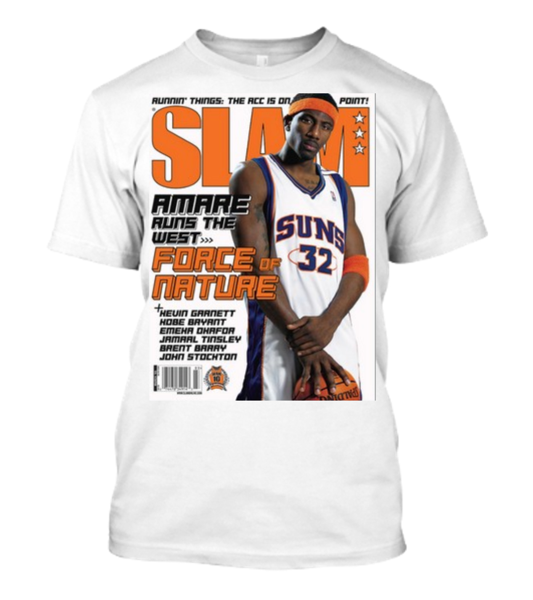 SLAM Amare Runs The West Force Of Nature Suns Basketball Star T-Shirt