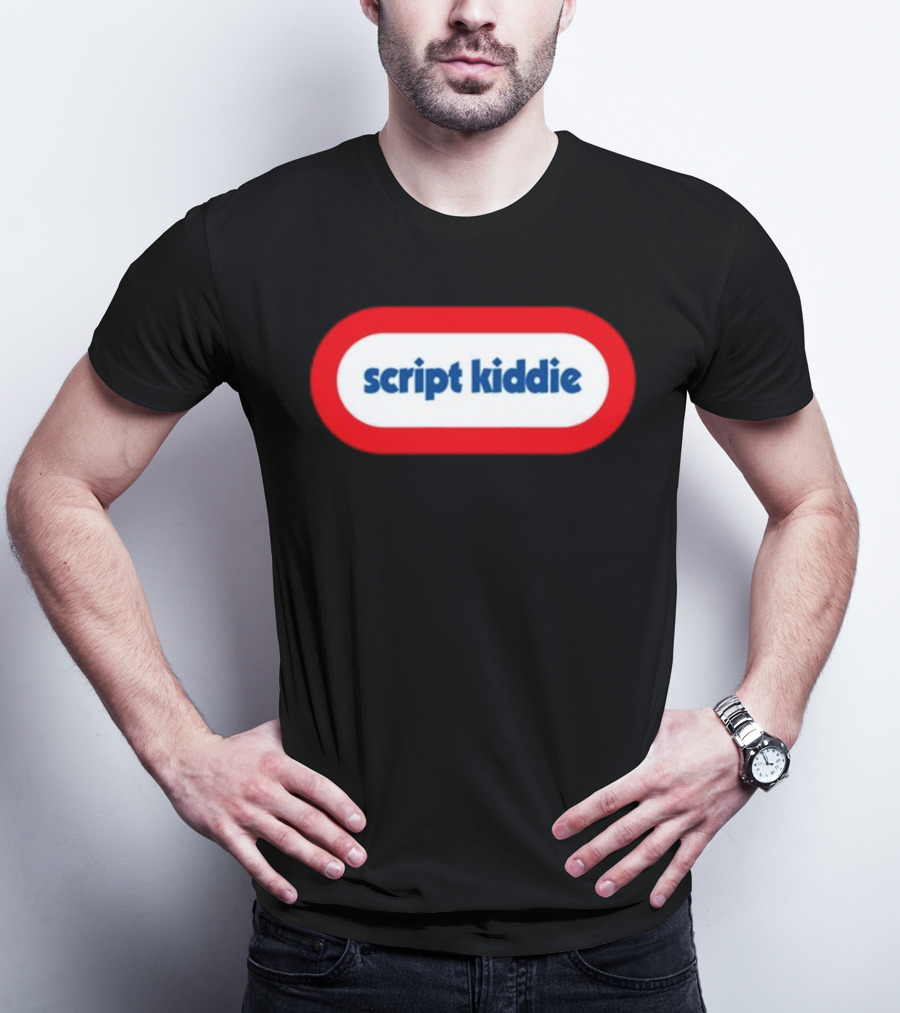 Script Kiddie Retro Logo Gaming Nostalgia T-Shirt