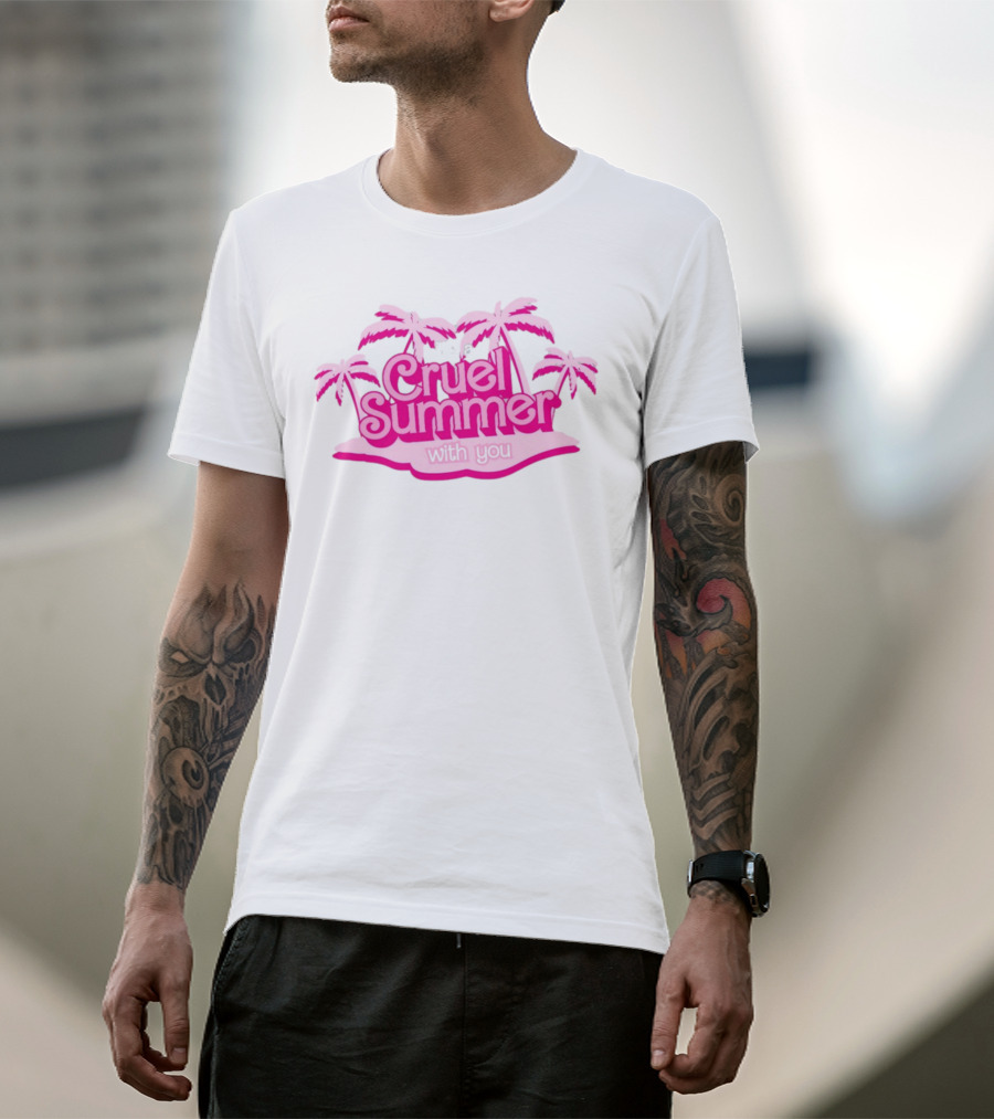 It's A Cruel Summer With You Pink Palm Trees T-Shirt