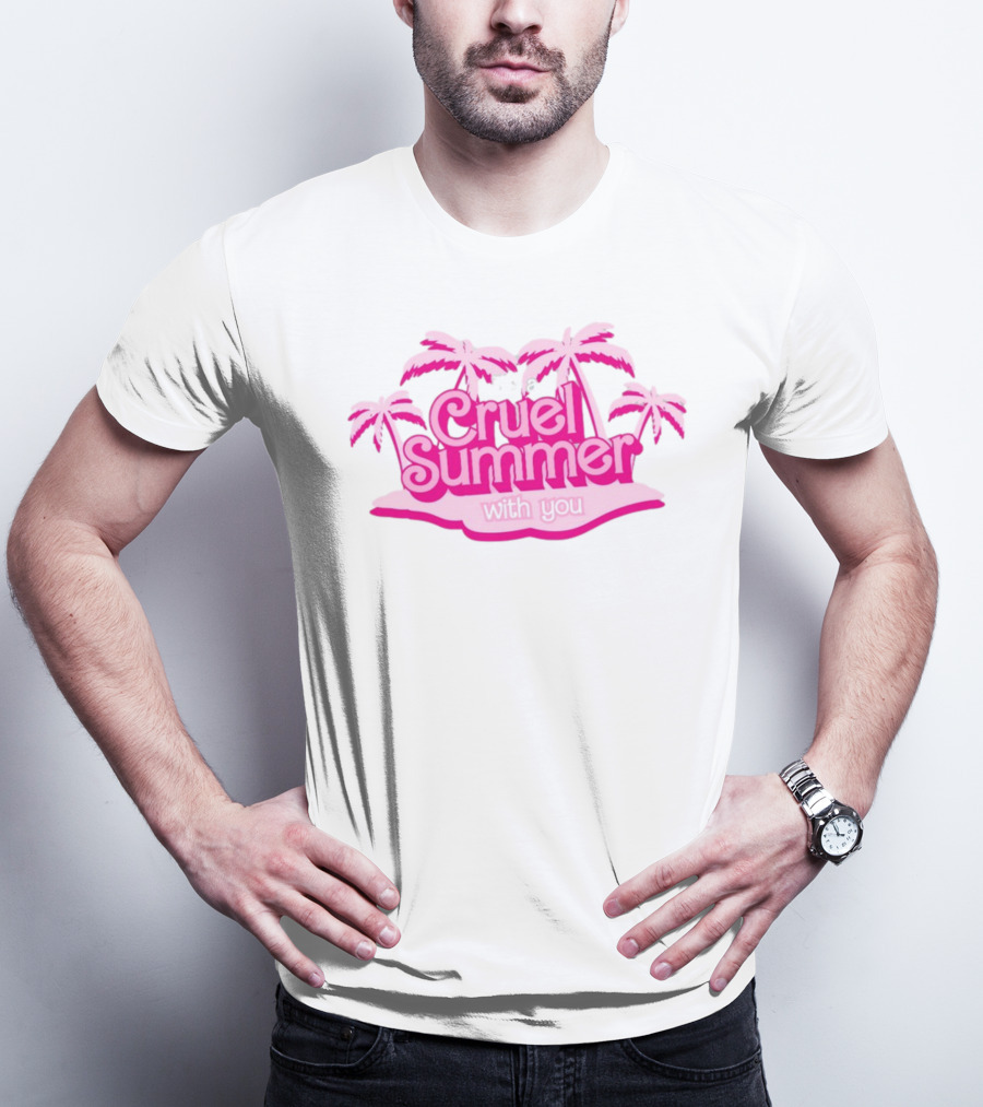 It's A Cruel Summer With You Pink Palm Trees T-Shirt