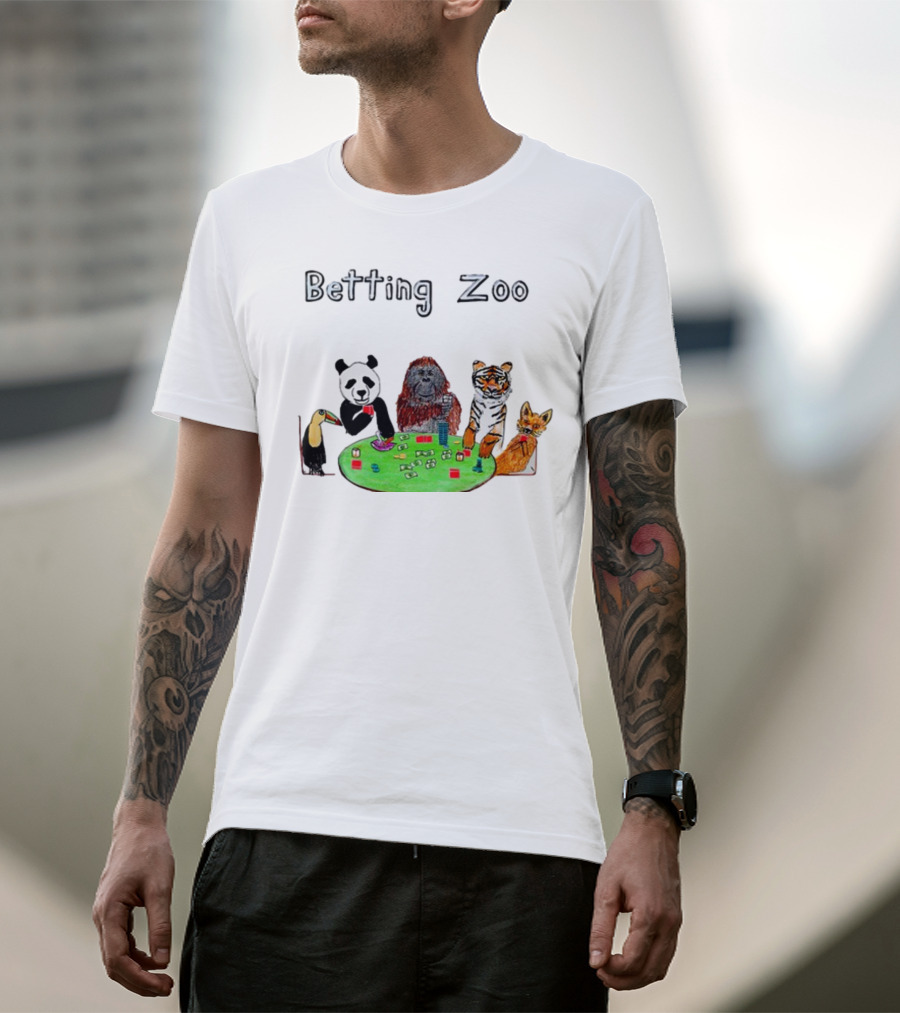 Betting Zoo Animal Poker Table T-Shirt