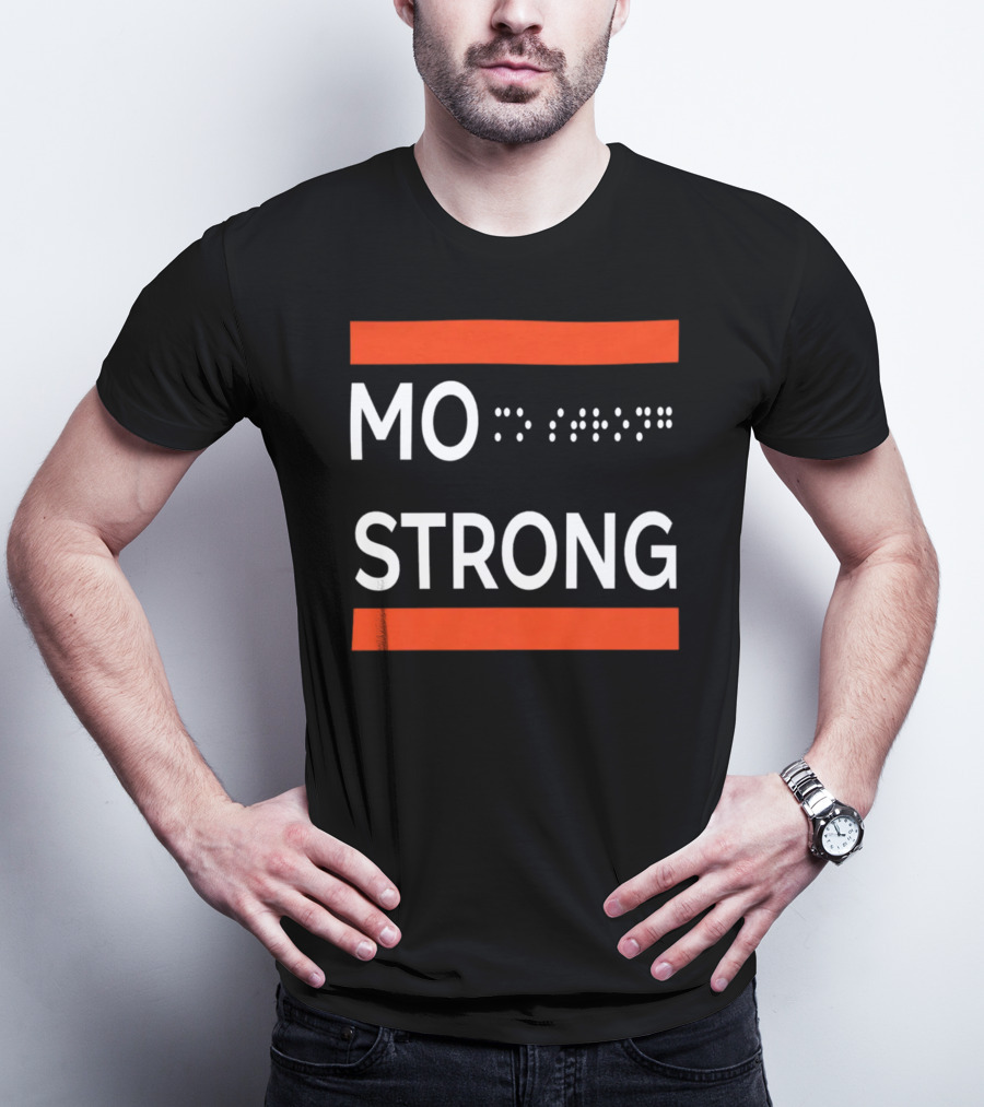 MO STRONG Braille Text T-Shirt