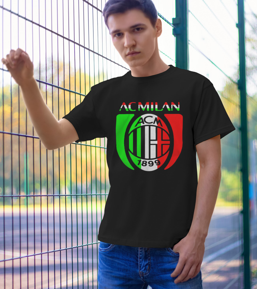 AC Milan ACM 1899 Logo Italy Flag T-Shirt