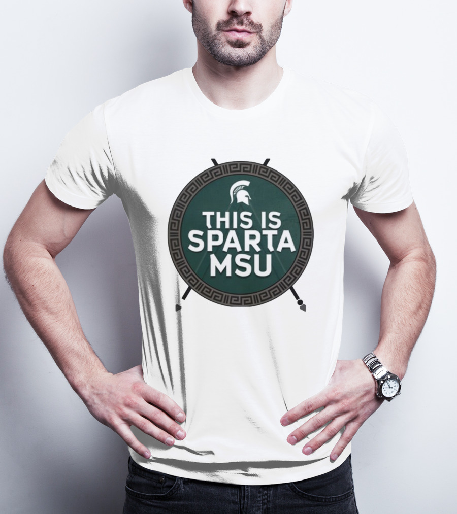 Michigan State University This Is Sparta MSU Spartan Helmet T-Shirt