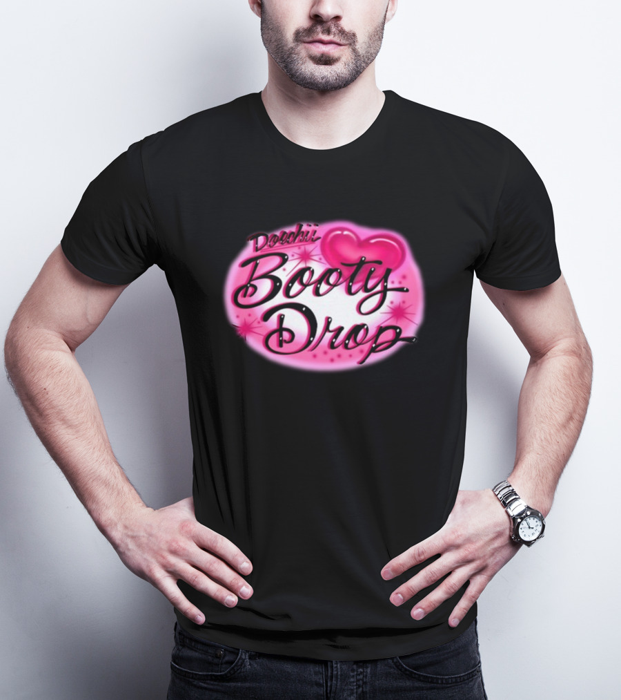 Doechii Booty Drop Heart Pink Bubble Lettering T-Shirt
