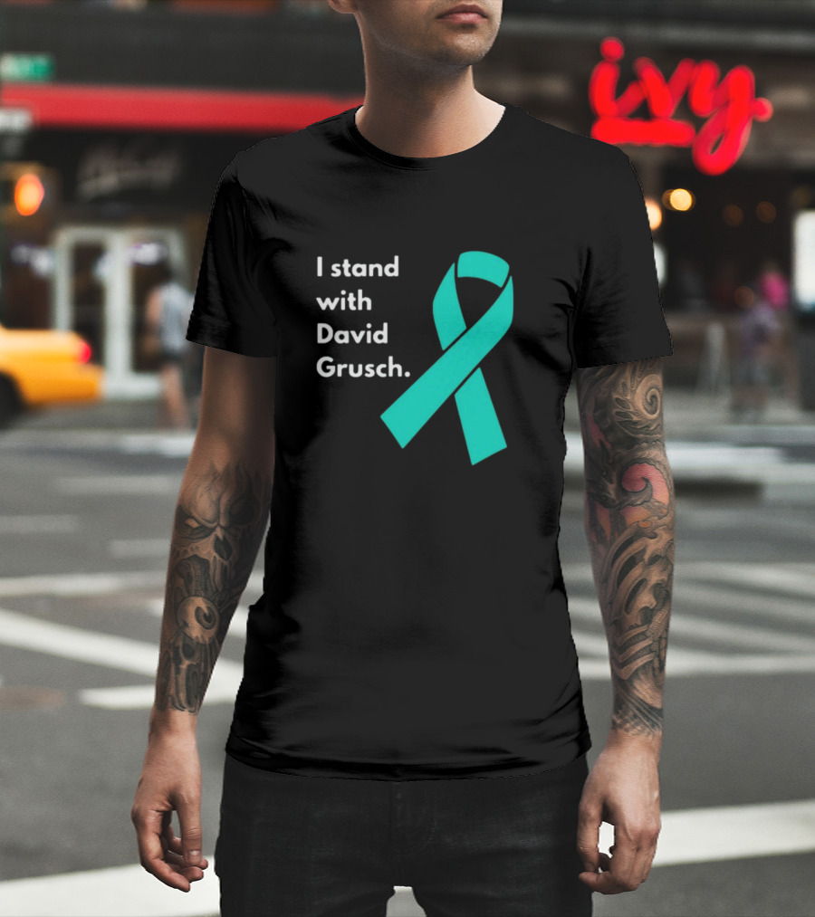 I Stand With David Grusch Teal Awareness T-Shirt