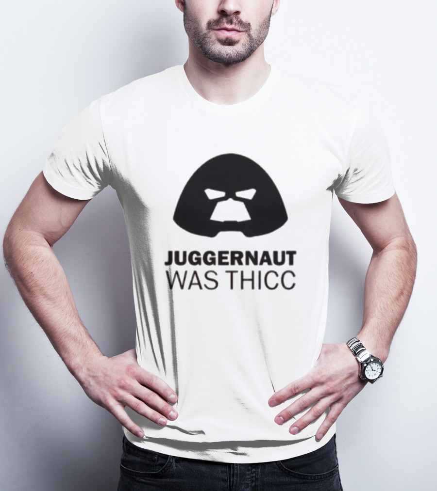 Juggernaut Was Thicc Bold Helmet T-Shirt