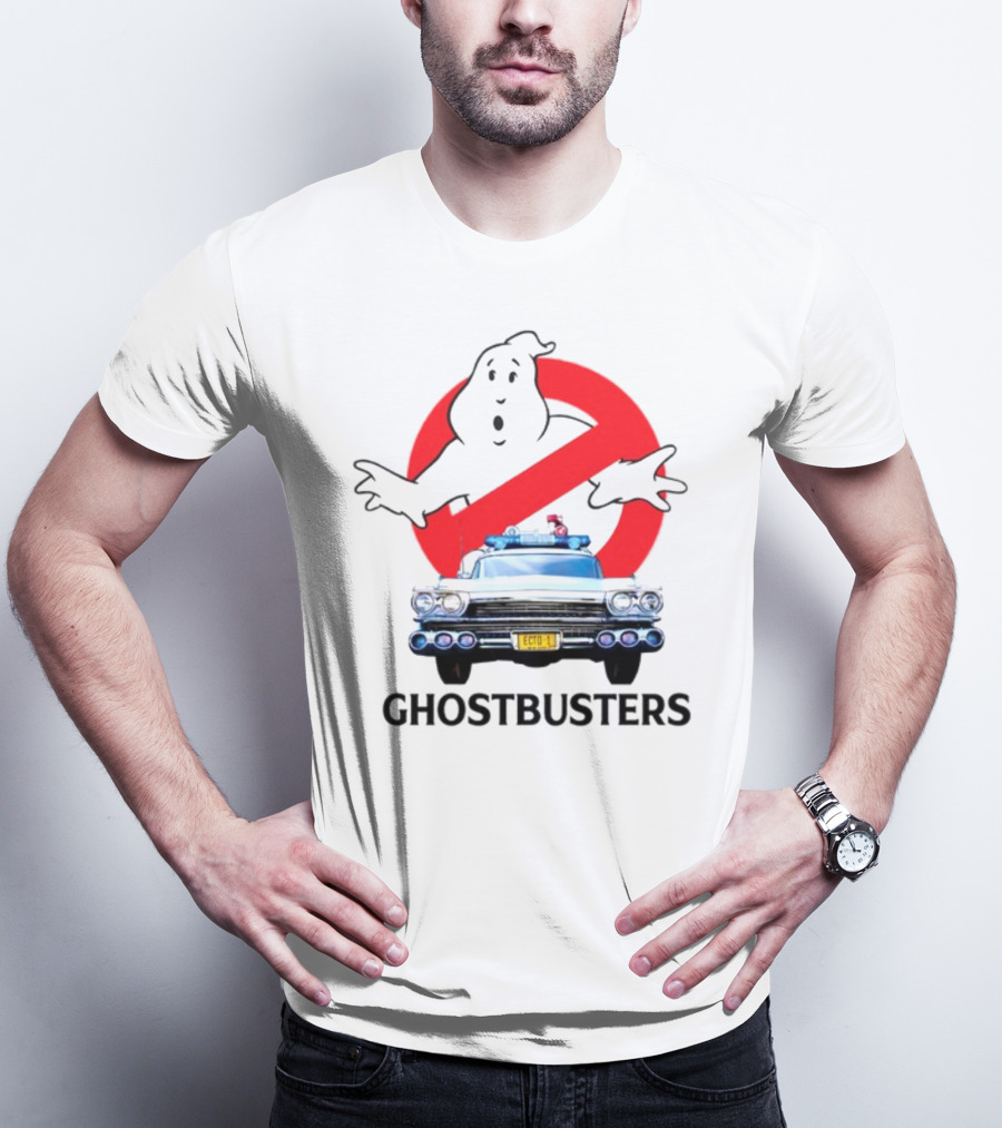 Ghostbusters No Ghost Logo Ecto-1 Car T-Shirt