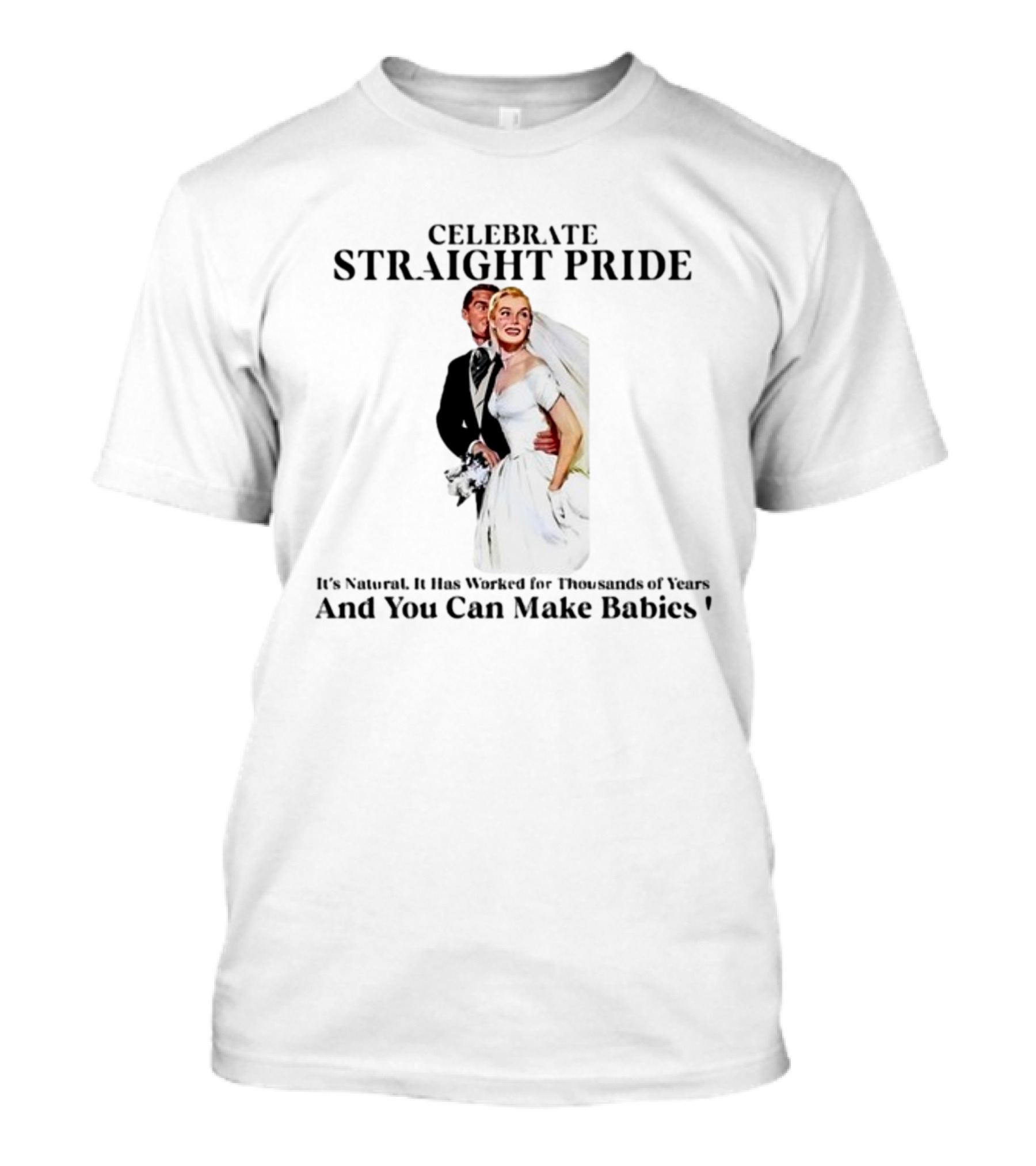 Celebrate Straight Pride It's Natural And You Can Make Babies T-Shirt
