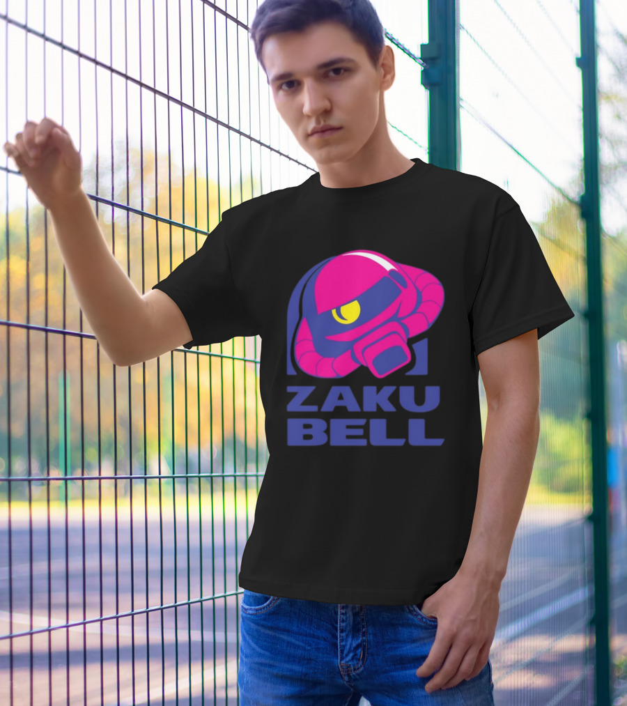 Zaku Bell Mecha Fusion Pink And Blue Helmet T-Shirt