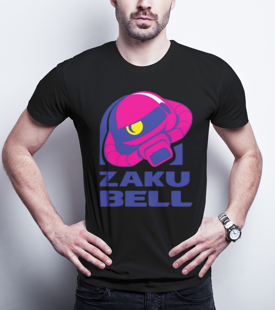 Zaku Bell Mecha Fusion Pink And Blue Helmet T-Shirt
