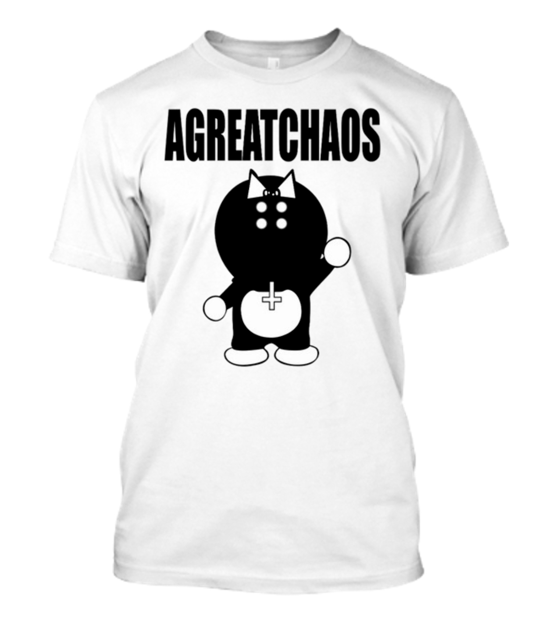 AGREATCHAOS Dark Figure With Bow And Cross T-Shirt