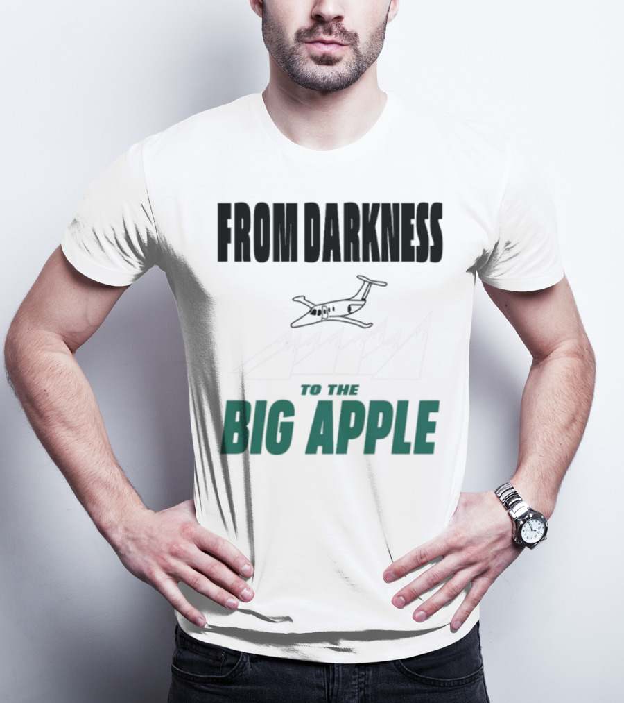 From Darkness To The Big Apple With Mountain And Plane T-Shirt