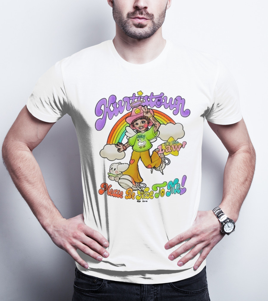 Kurtis Conner Kurtistown Please Be Nice To Me It's The Law Rainbow Character T-Shirt