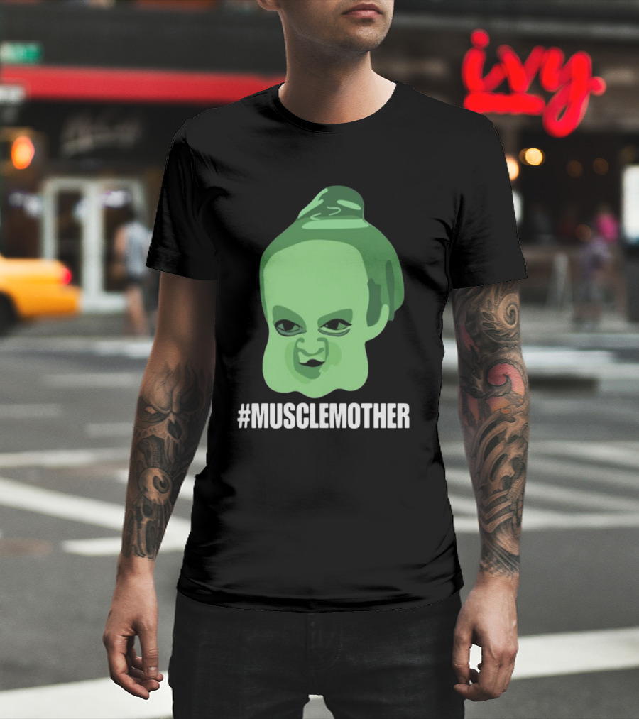 MUSCLEMOTHER Green Head Character T-Shirt