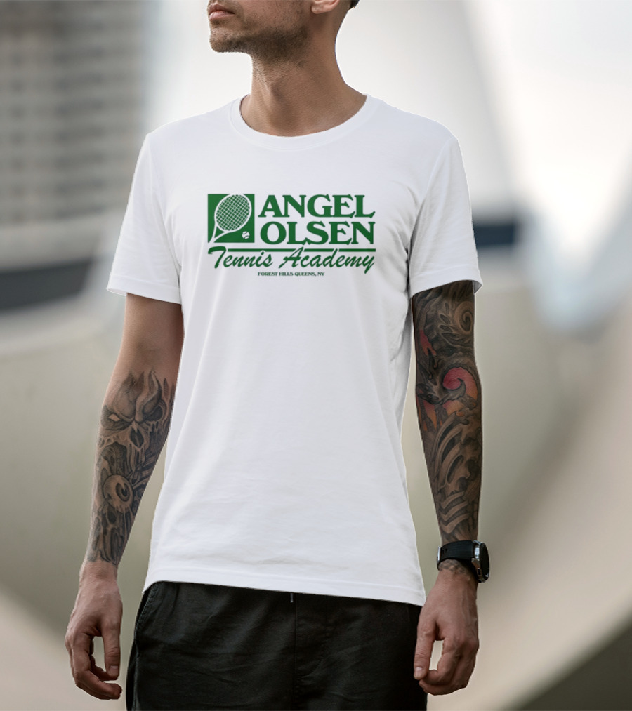 Angel Olsen Tennis Academy Forest Hills Queens NY Tennis Racket T-Shirt