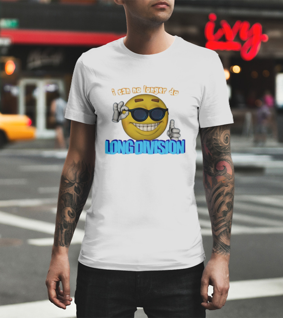 I Can No Longer Do Long Division Emoji Sunglasses Thumbs Up T-Shirt