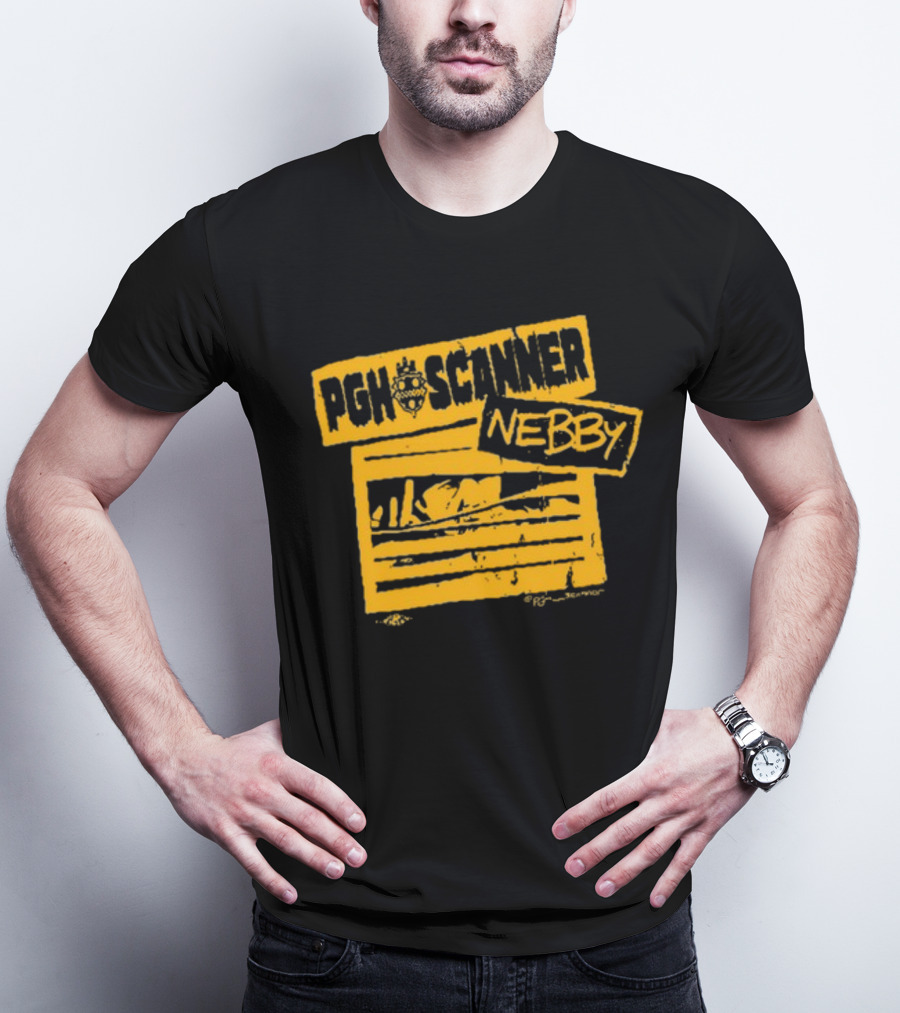Pgh Scanner Nebby Jail Bars Yellow T-Shirt