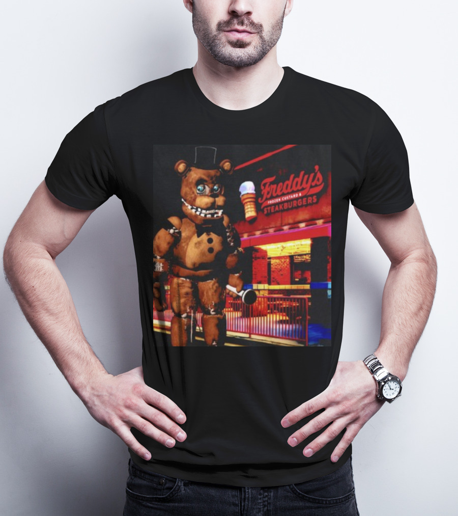 Mamonoworld Funny Bear Freddy's Frozen Custard And Steakburgers Bear T-Shirt