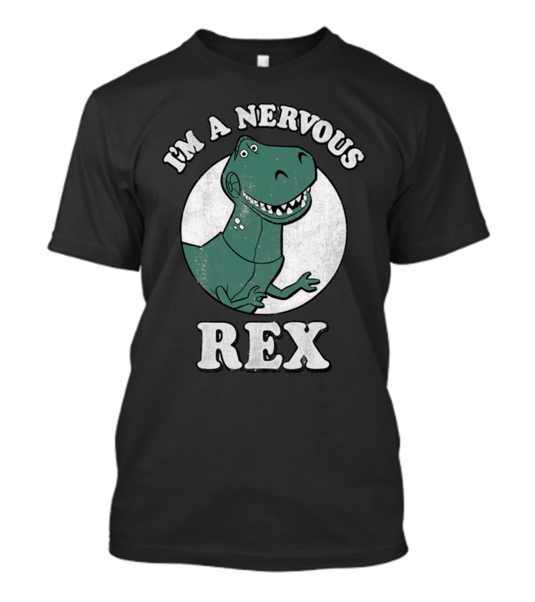 I'm A Nervous Rex Dinosaur Illustrated T-Rex T-Shirt