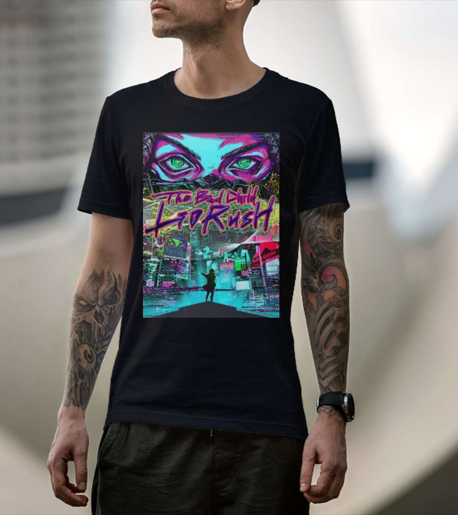 The Bad Child Lio Rush Cyber Punk Tokyo Neon Streetscape T-Shirt