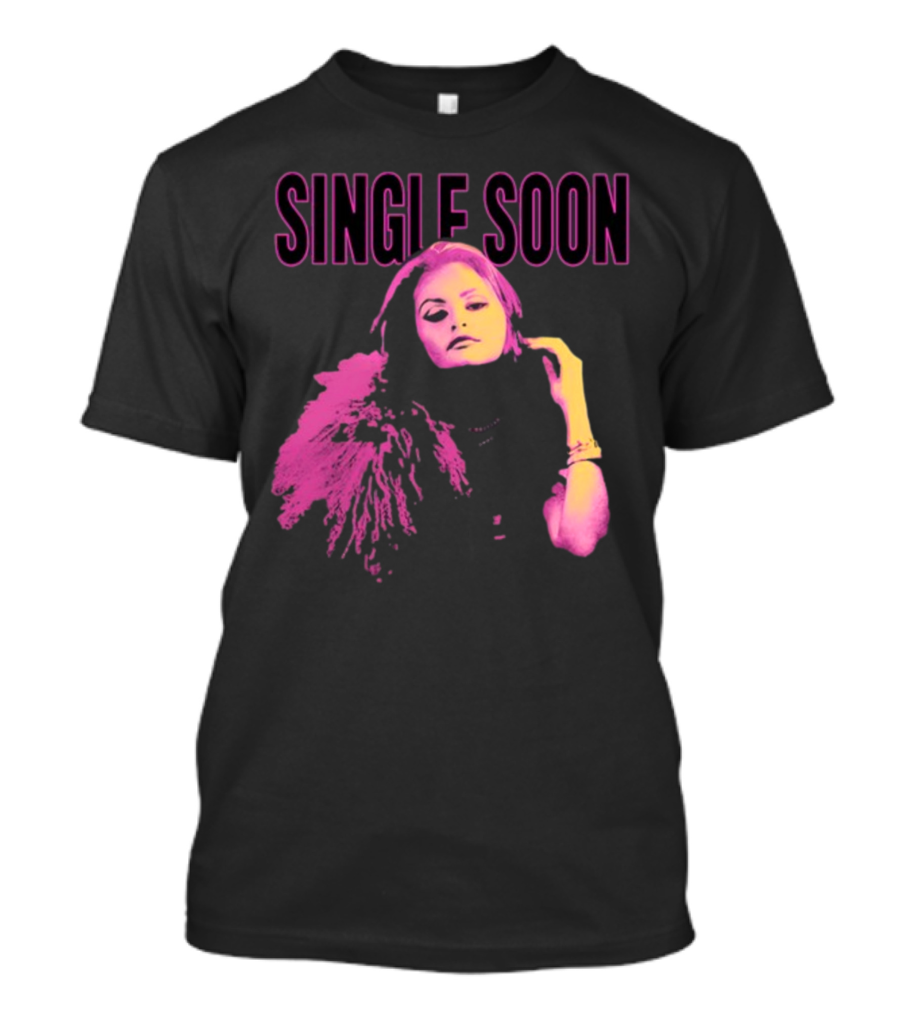 SINGLE SOON Fashion Icon Pink And Yellow T-Shirt