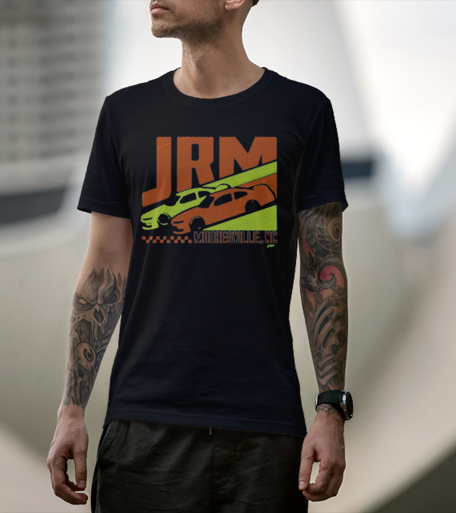 JRM Mooresville NC Neon Blue Racing Cars T-Shirt