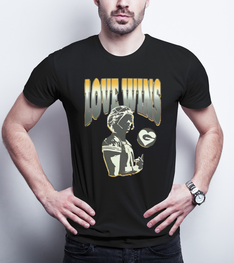 Love Wins Campeche Collective Football Heart Vintage T-Shirt