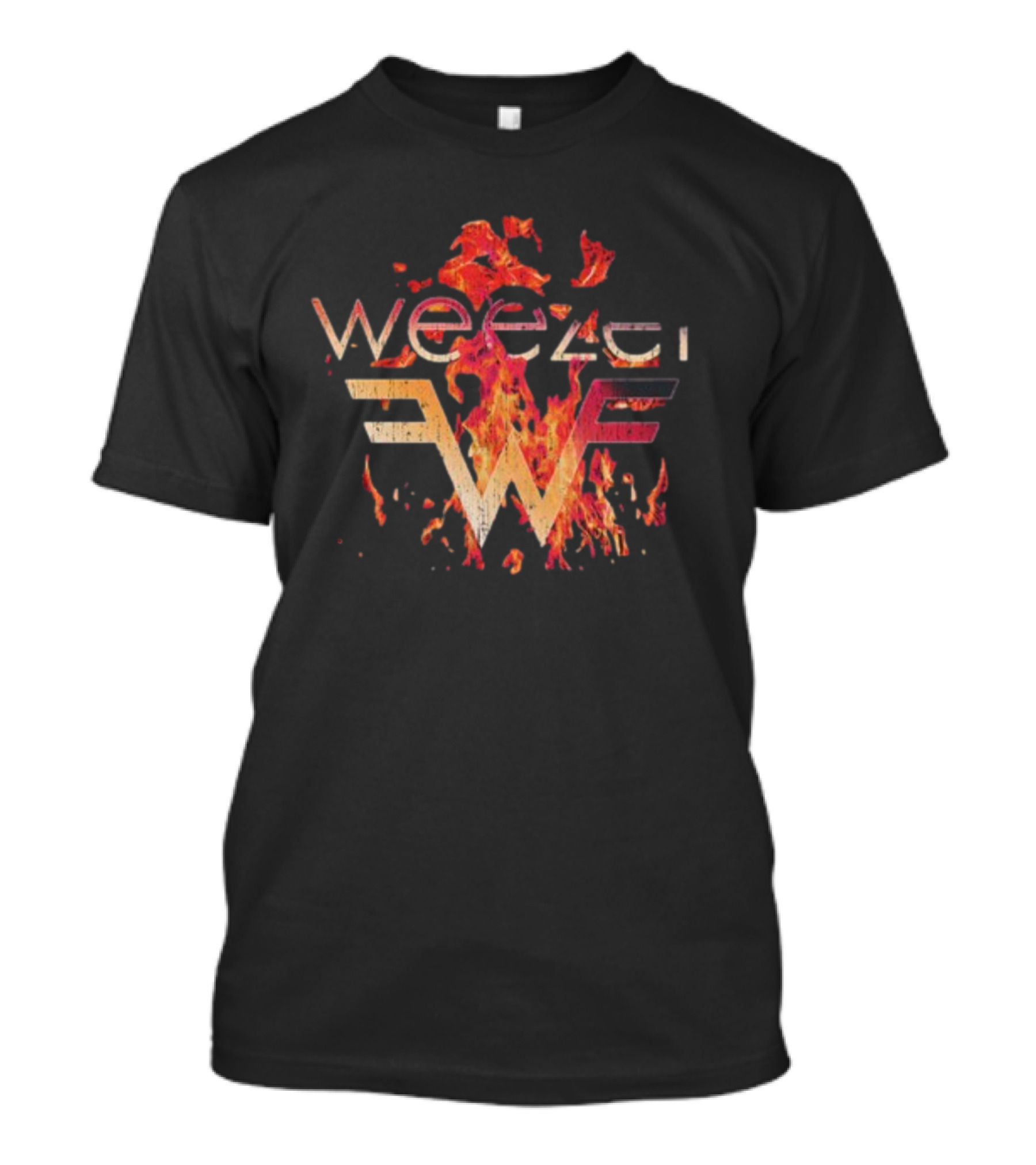 Weezer Flaming Logo Hellfire T-Shirt