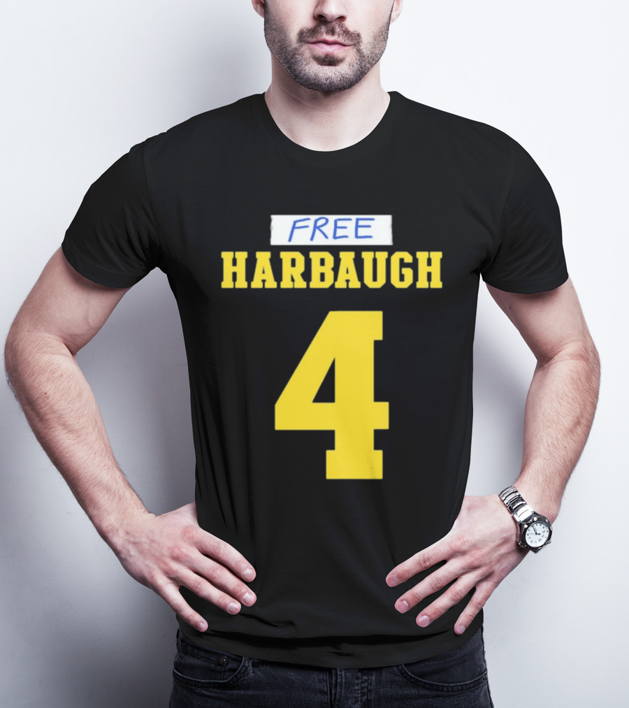 Free Harbaugh 4 J.J. McCarthy Michigan T-Shirt