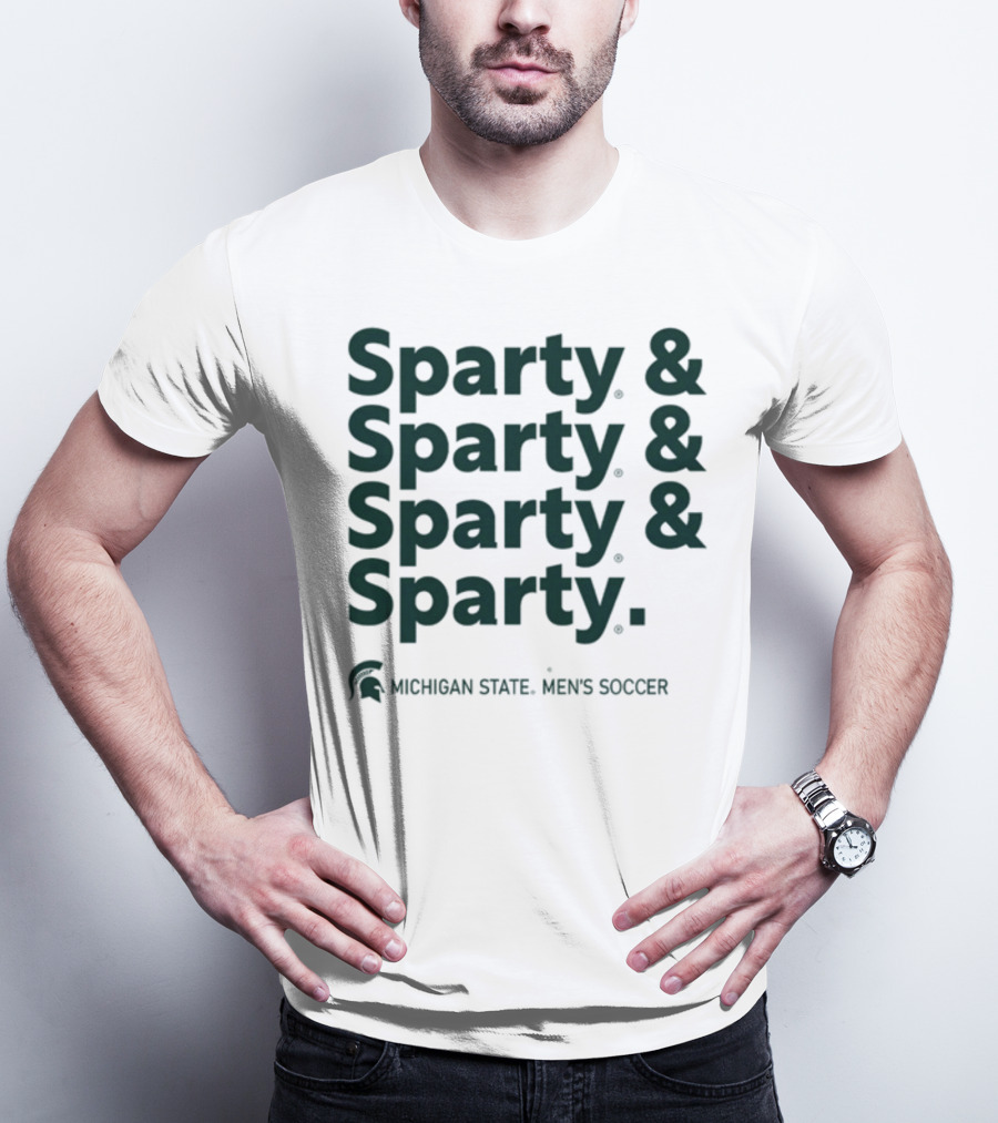 Sparty And Sparty And Sparty And Sparty Michigan State Men's Soccer T-Shirt