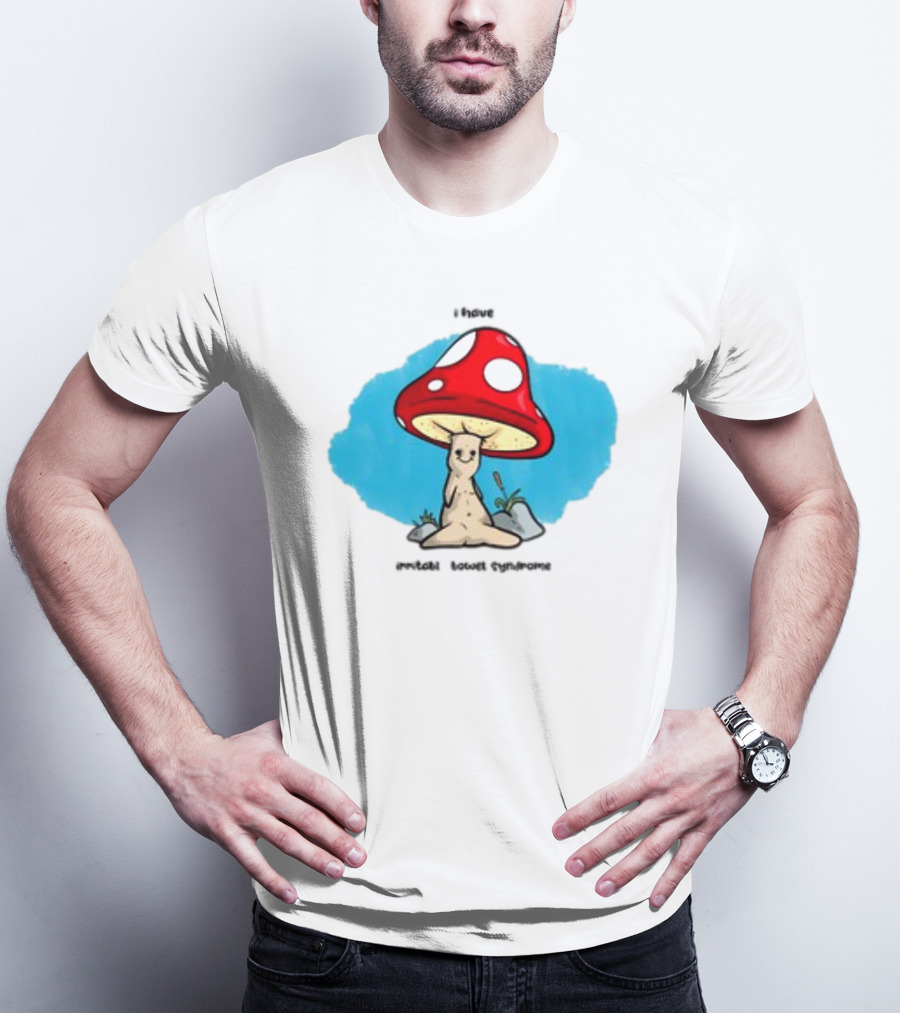 I Have IBS Mushroom Creature With Red Spotted Cap T-Shirt