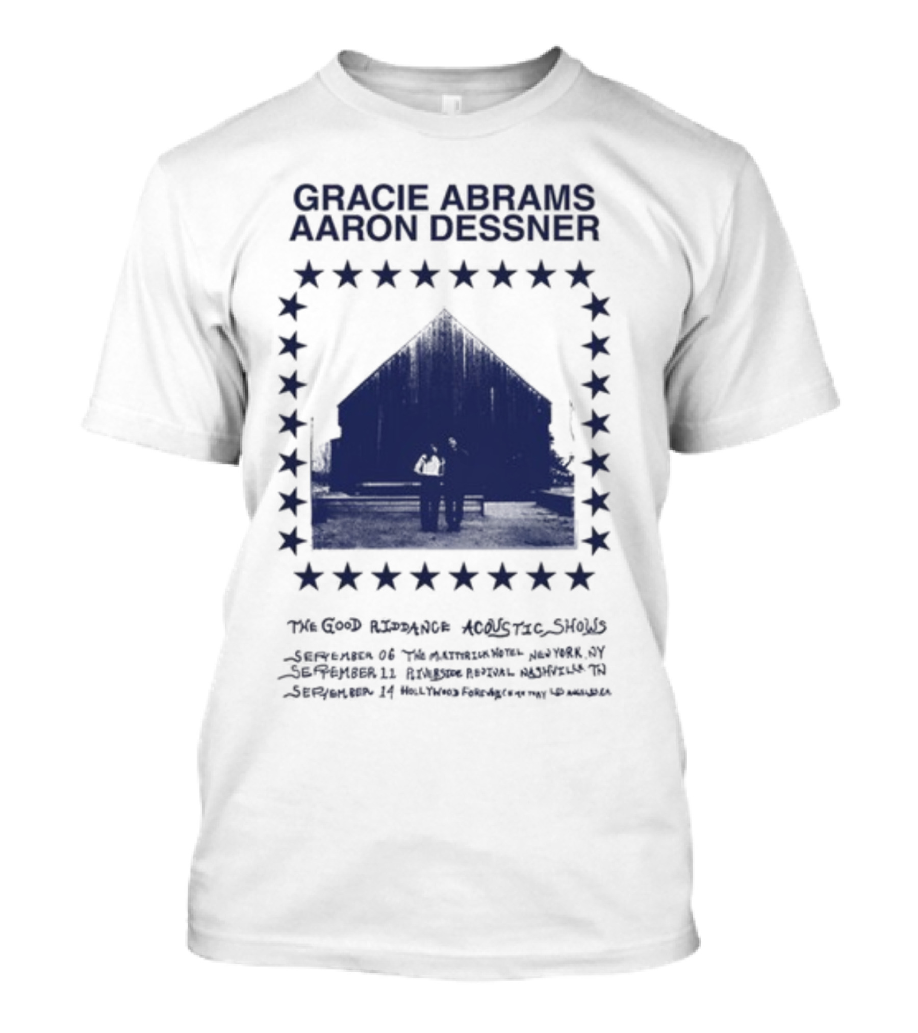 Gracie Abrams Aaron Dessner The Good Riddance Acoustic Shows September 6 Th September 10 Ryman মহল্লা T-Shirt