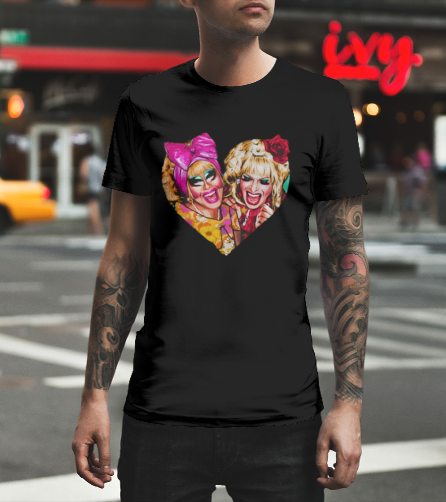 Funny Nordacious Trixie And Katya Heart Shape T-Shirt