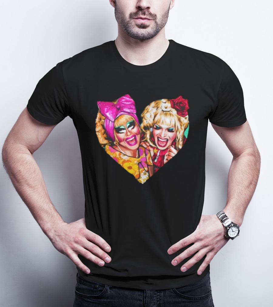 Funny Nordacious Trixie And Katya Heart Shape T-Shirt