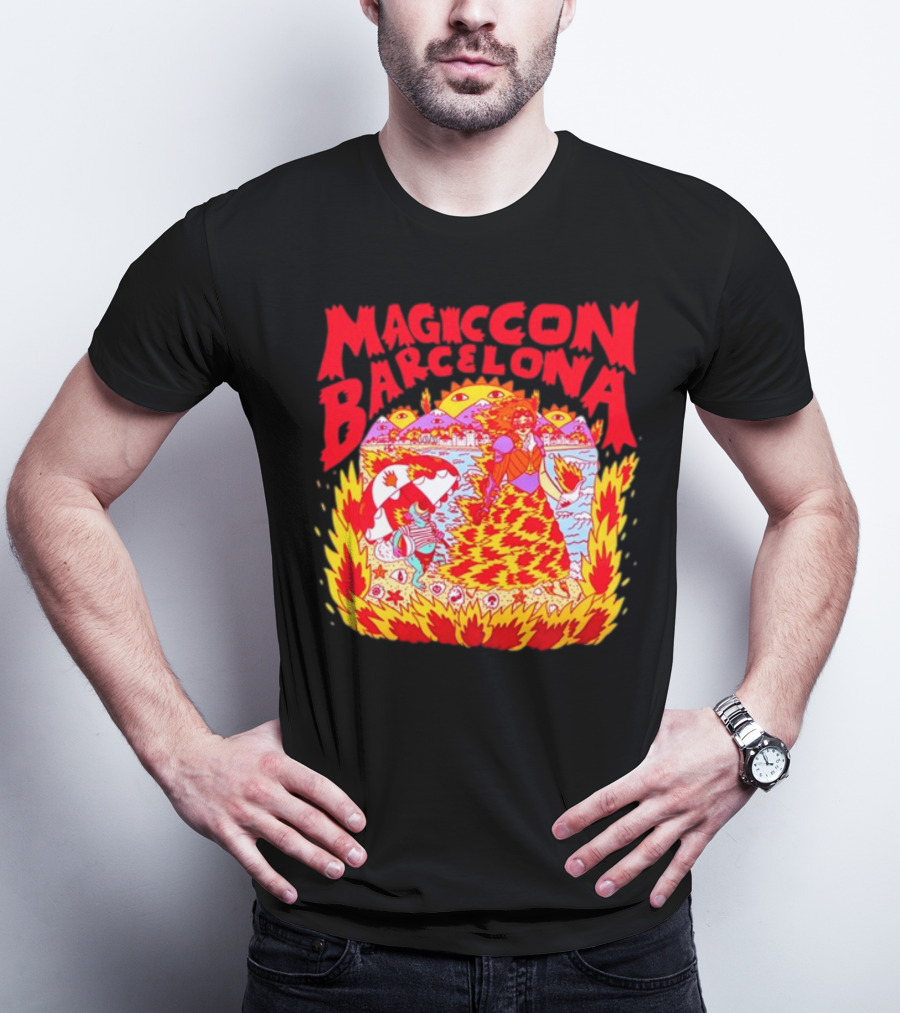 Magiccon Barcelona Vibrant Psychedelic Inferno T-Shirt