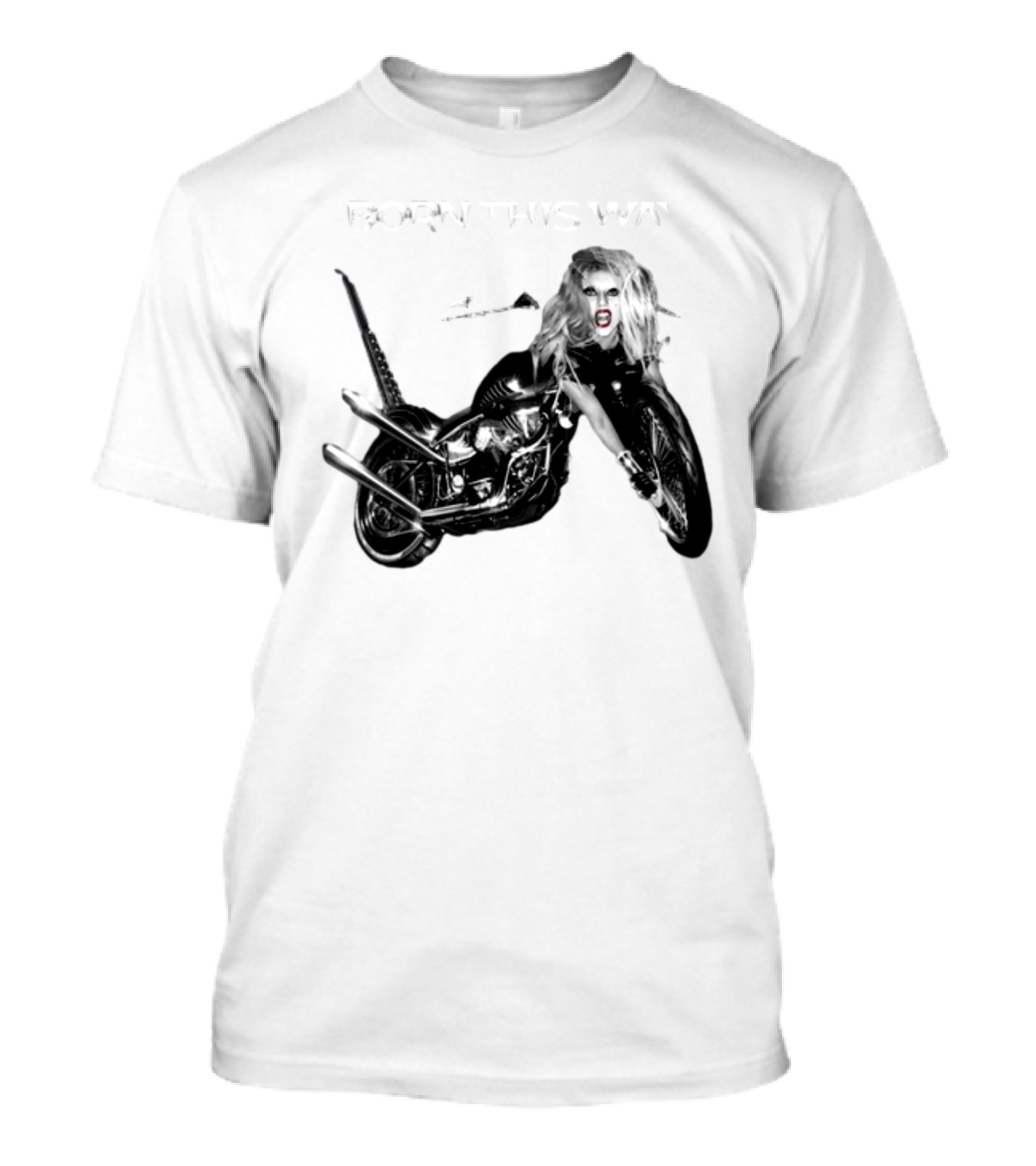 Born This Way Album Motorcycle Lady Gaga T-Shirt