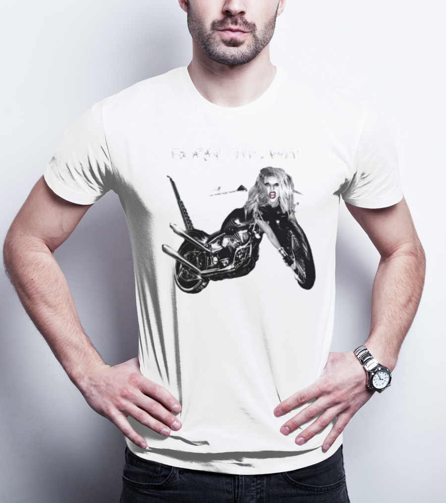 Born This Way Album Motorcycle Lady Gaga T-Shirt