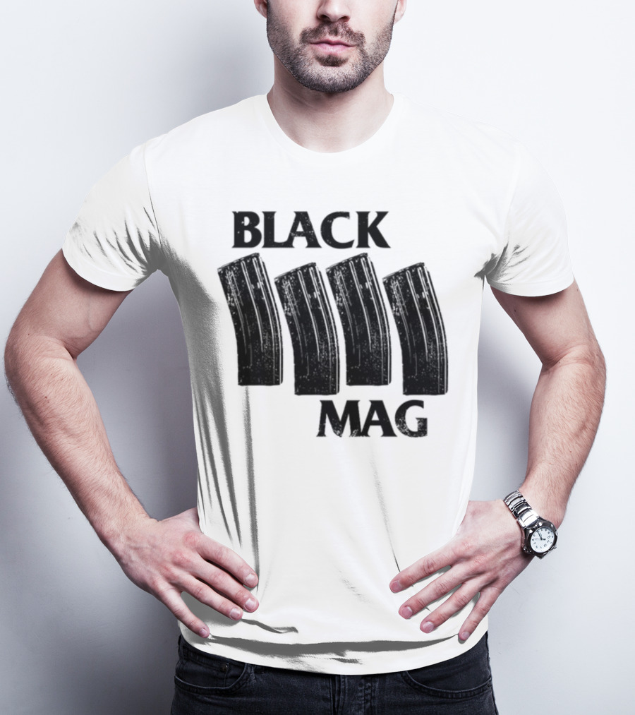 Black Mag Donut Operator Four Magazines T-Shirt
