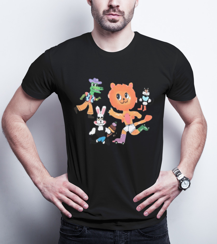 The Fancy Friends Pleasing Cartoon Animal Characters T-Shirt