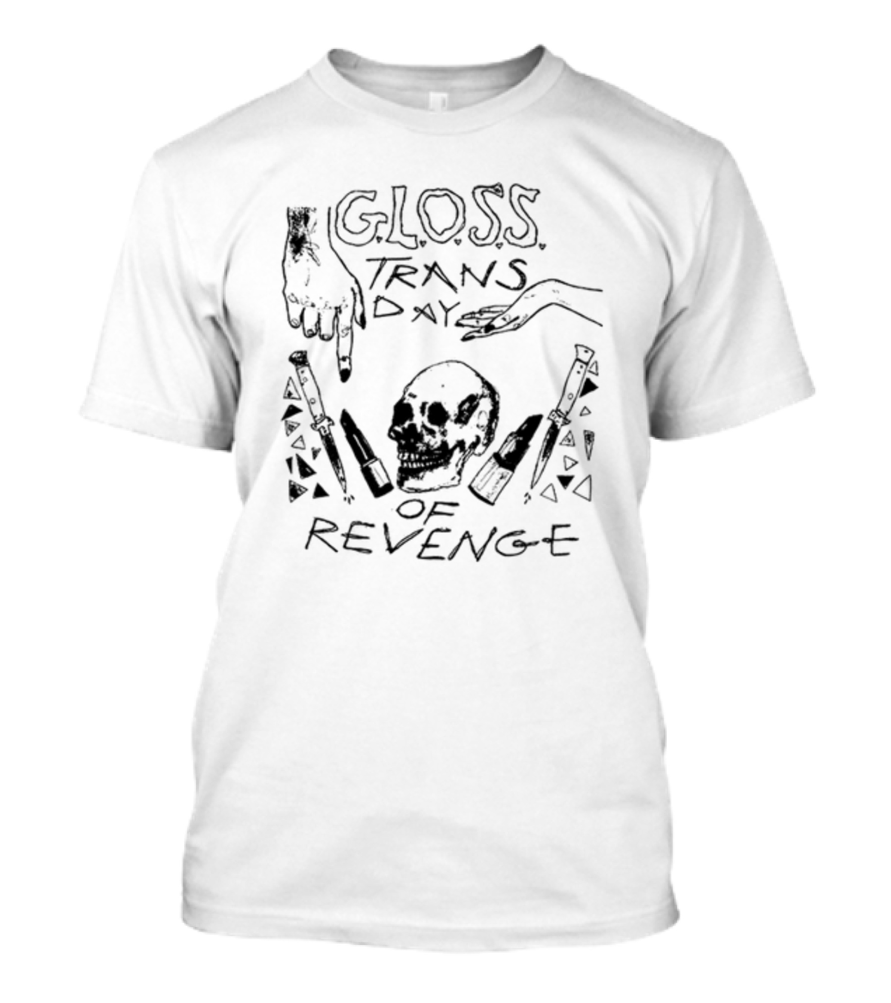 GLOSS Trans Day Of Revenge Skull And Knives T-Shirt