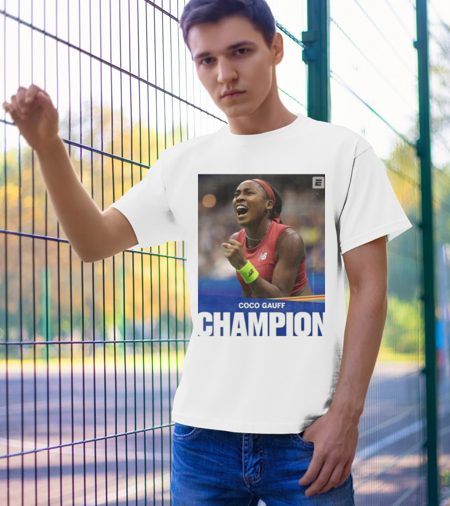 Coco Gauff Champion ESPN Tennis New Balance T-Shirt